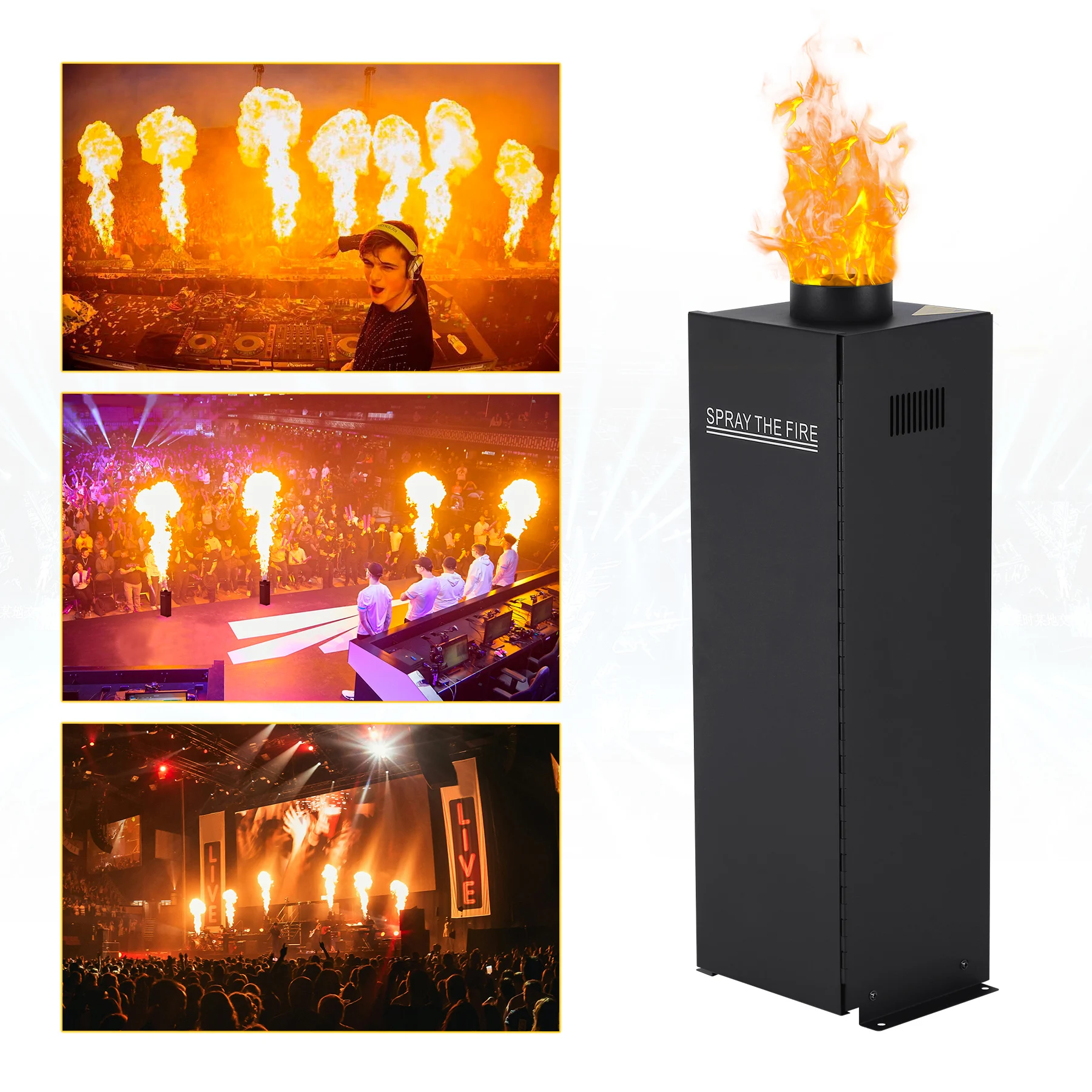 Yonntech-1-2pcs-200W-Fire-Spraying-Projector-Flame-DMX512-Launcher ...