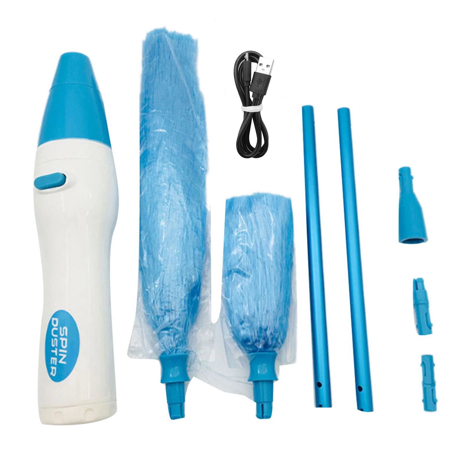 360-Rotating-Electric-Feather-Duster-Rechargeable-Spin-Removable ...