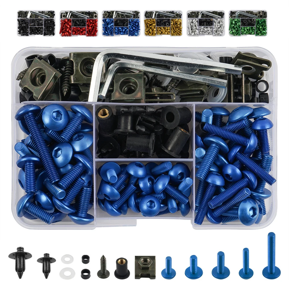 190pcs-Bodywork-Aluminum-Screws-Fairing-Bolts-Kit-for-Yamaha-YZF-R6 ...