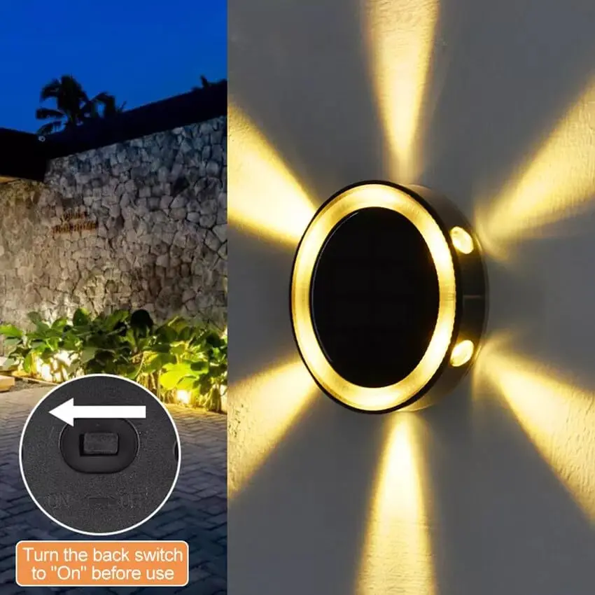 LED-Solar-Circular-Waterproof-Light-Outdoor-Home-Garden-Wall-Stairs ...