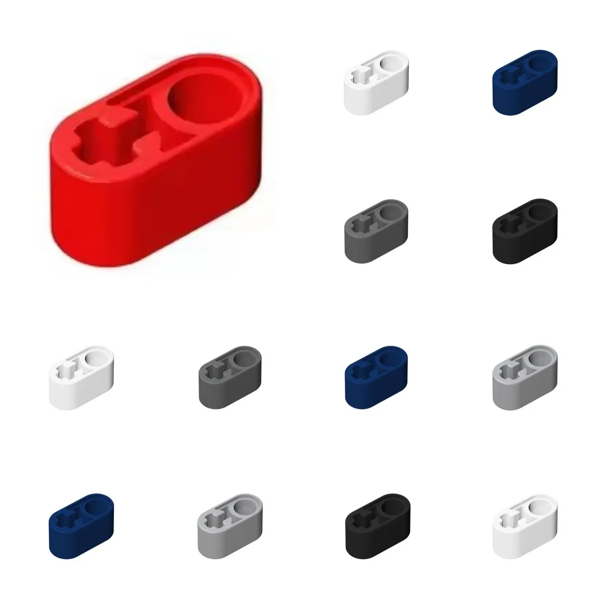 50PCS 60483 74695 40147 Liftarm Thick 1x2 Axle Hole Bricks Collections ...