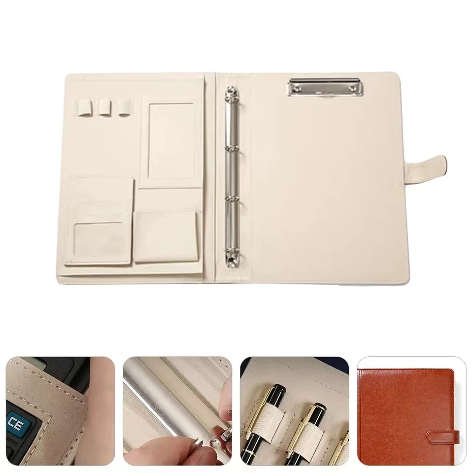 PU-Leather-Notebook-Binder-A4-Paper-Budget-Envelope-Expanding-File ...