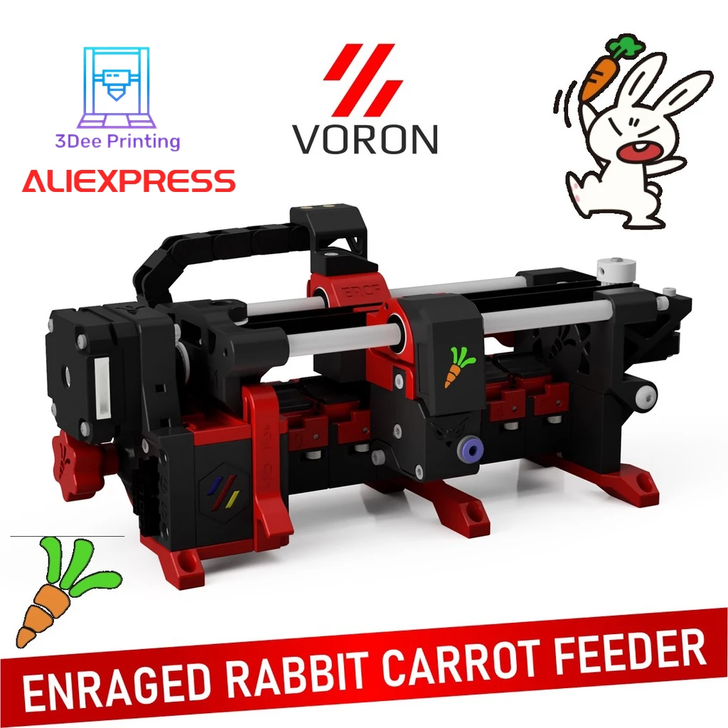 3Dee Voron 2.4 Trident Mmu Kit Enrager Rabbit Carrot Feeder Ercf Easy ...