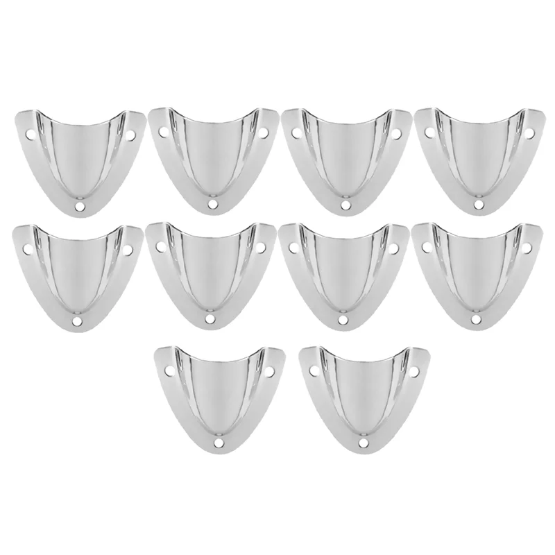 10Pc-Boat-Stainless-Steel-Clam-Shell-Midget-Vent-Hose-Cable-Clam-Shell ...