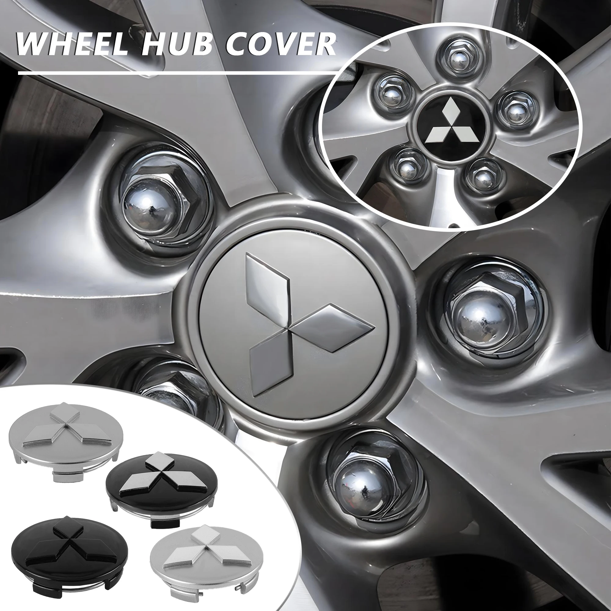4pcs/SET 60mm 3D styling Car Wheel Center Hub Caps Auto Rim Caps Covers ...
