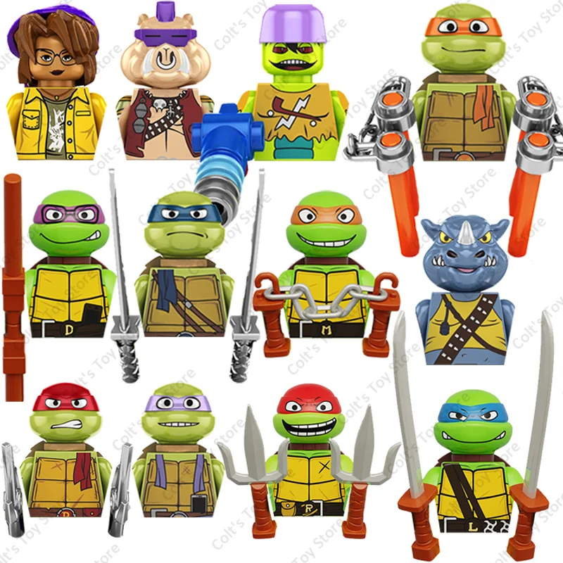 Classic Movie Teenage Mutant Ninja Turtles Building Blocks Mini Action ...