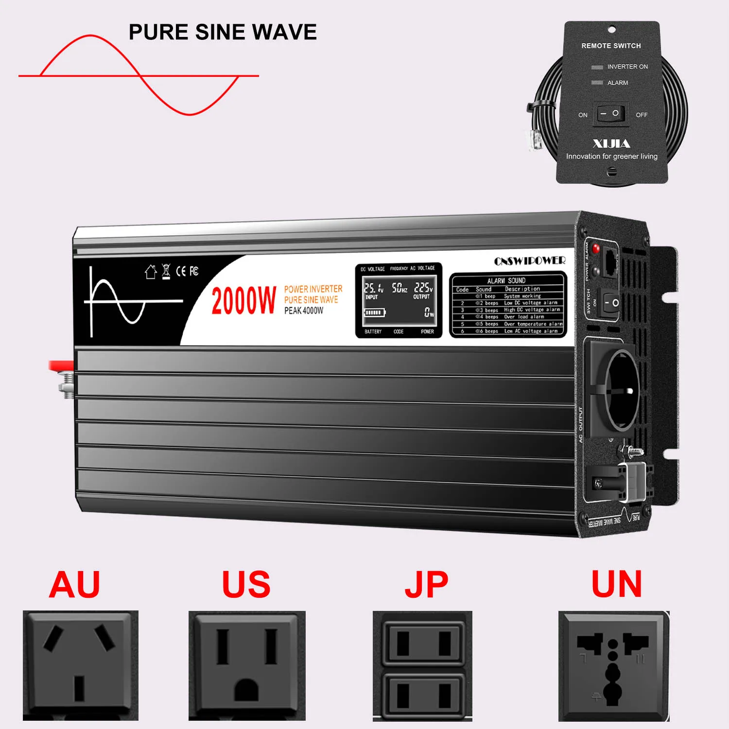 2000W-pure-sine-wave-solar-power-inverter-DC-12V-24V-48V-to-AC-110V ...