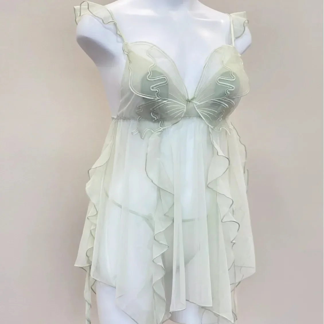Butterfly Streamer Nightdress with Panty Pajamas Set for Women ...