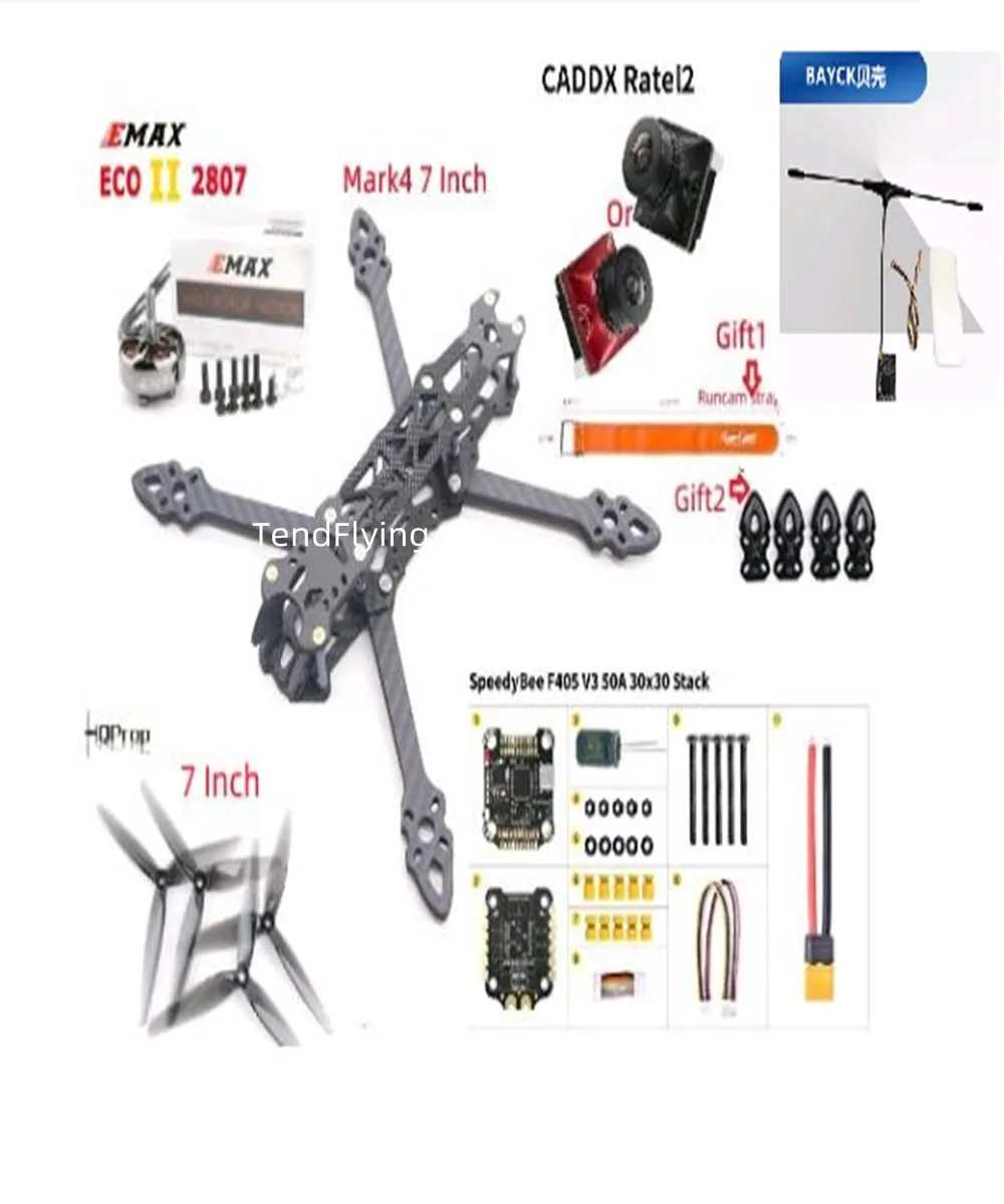 Mark-4-7inch-295mm-FPV-Carbon-Fiber-Frame-SpeedyBee-F405-V3-Stack-BLS ...