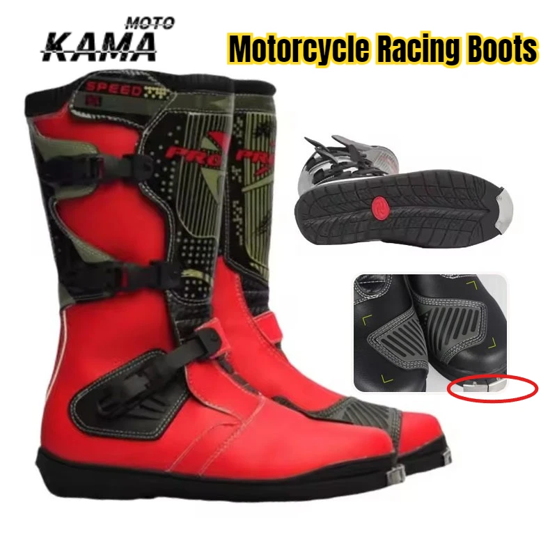 Men Women Motorcycle Riding Boots Rain Professional Racing Boot Crash ...