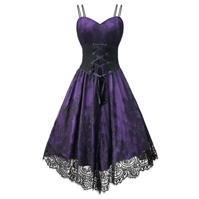Women-Gothic-Robe-Pin-Up-Dress-Retro-2024-Vintage-50s-60s-Rockabilly ...