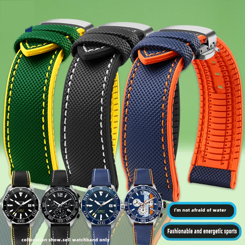 20mm-21mm-22mm-Canvas-Nylon-For-Seiko-watches-Rubber-Strap-Waterproof ...