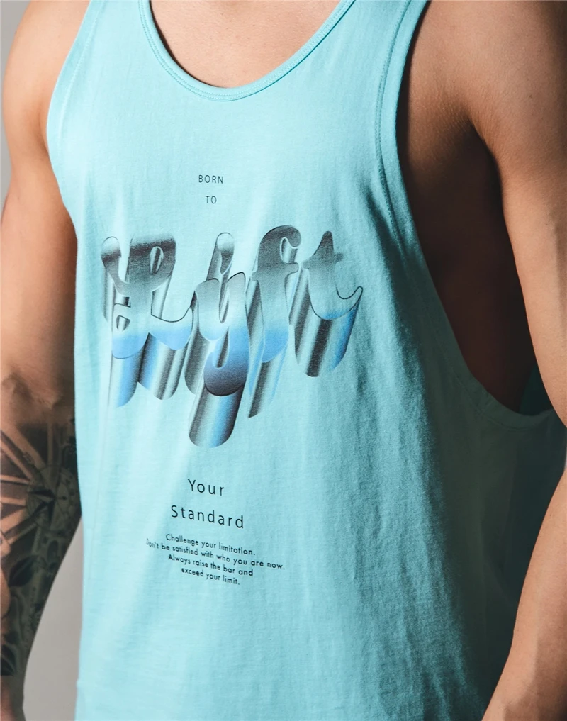 Men Bodybuilding Tank Tops Gym Workout Fitness Cotton Sleeveless Shirt