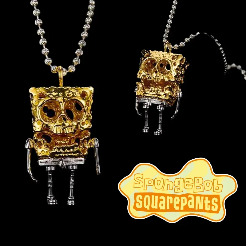 SpongeBob-Skeleton-Pendant-Skull-Necklace-for-Men-Women-Vintage-Chain ...