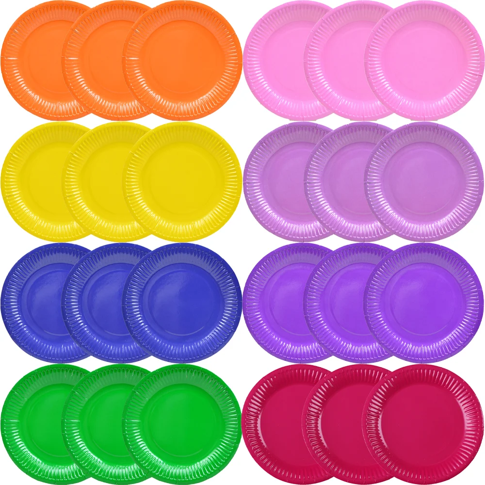 7inch-Paper-Plates-Sets-Birthday-Decorations-For-Party-Disposable ...