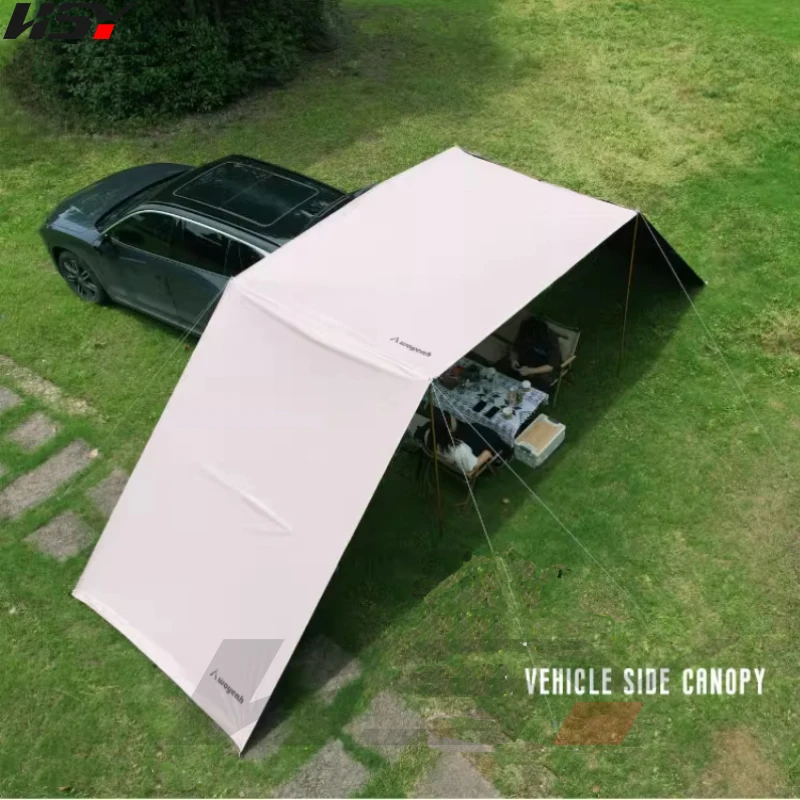 SUV-Universal-Car-Side-Canopy-Black-Coated-PU5000mm-Rainproof-Tent-Car ...