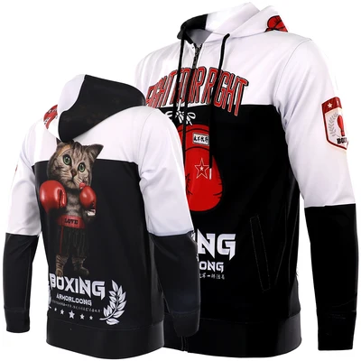 Thai boxing long sleeve kickboxing hoodie coat for men, teenagers ...