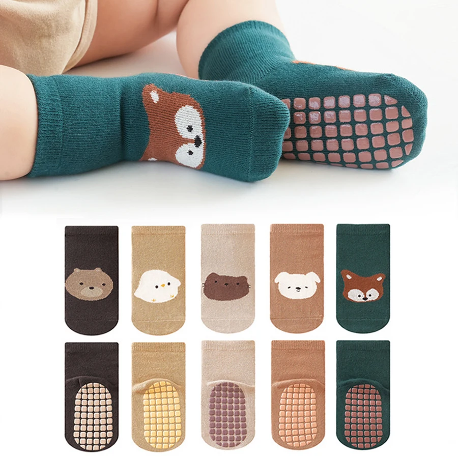 5-pairs-of-cartoon-baby-socks-with-breathable-and-non-slip-soles-cool ...
