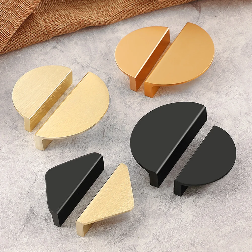 Half-Moon-Drawer-Pulls-and-Cabinet-Handle-Black-Gold-Semicircle ...