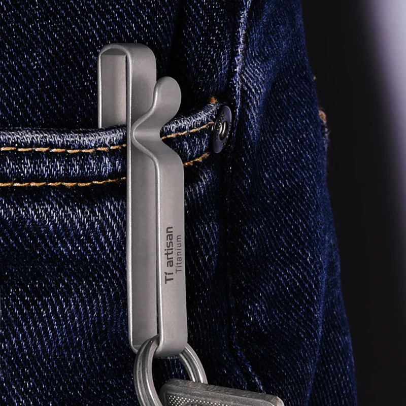 Tiartisan-Titanium-Carabiner-Keychain-Waist-Belt-Clip-Anti-lost-Buckle ...