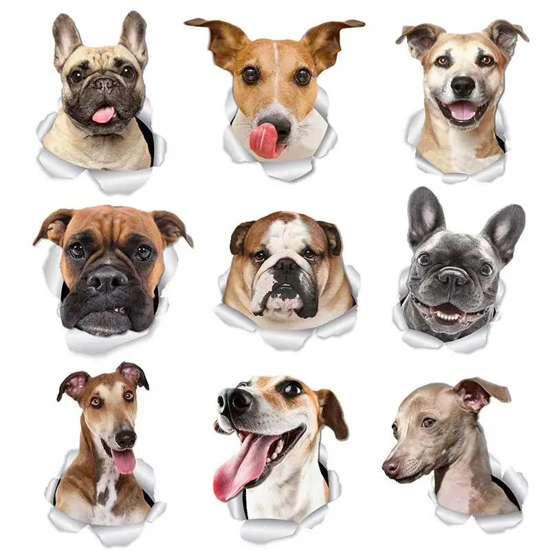 M462-Lovely-3D-Animal-Stickers-Bulldog-Hound-Dog-Jack-Russell-Terrier ...