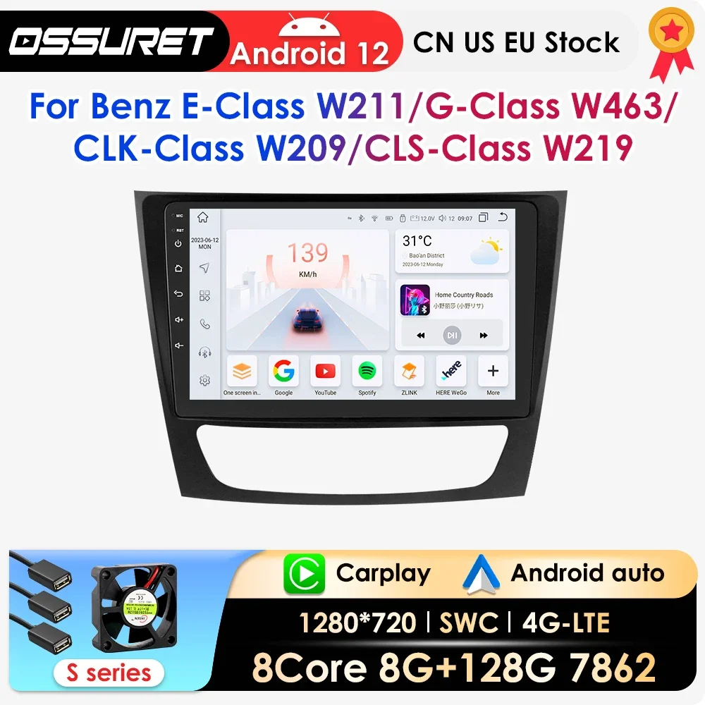 apple-carplay-autoradio-android-For-Mercedes-Benz-E-Class-W211-W219 ...