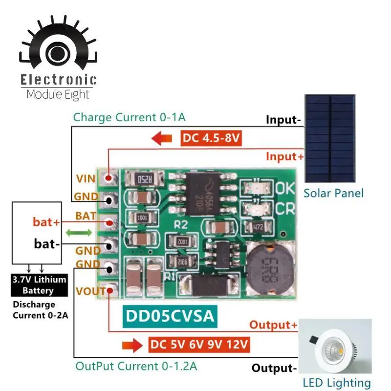 New-3-7V-4-2V-Charger-5V-6V-9V-12V-Discharger-Board-DC-DC-Converter ...