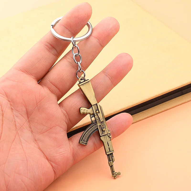 Metal-AK47-Gun-Key-Chain-Women-Bag-Keyring-Man-Car-Keychain-Boy-Party ...
