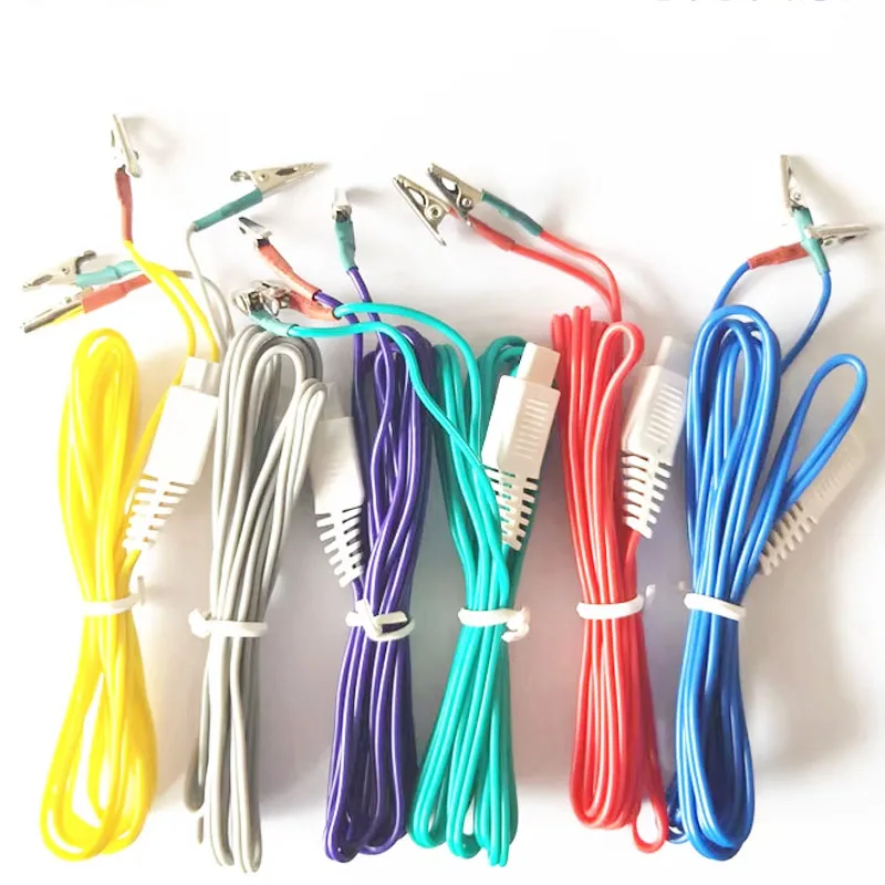 4PCS Output Wires KWD808I Pulse Therapy device Output Wire Crocodile ...