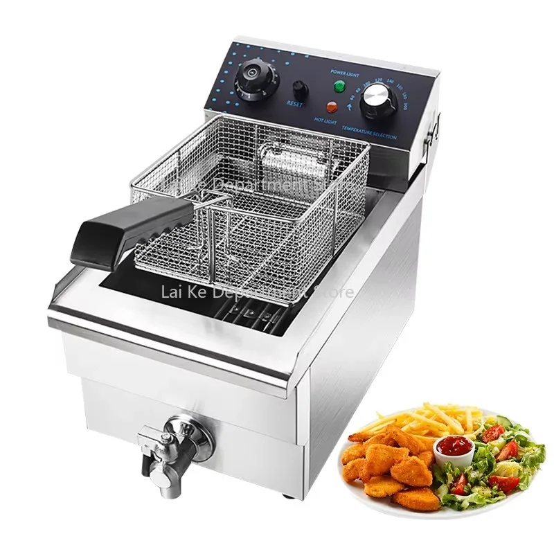 10 Litres Single Tank Single Basket Fryer With Temperature Limited ...