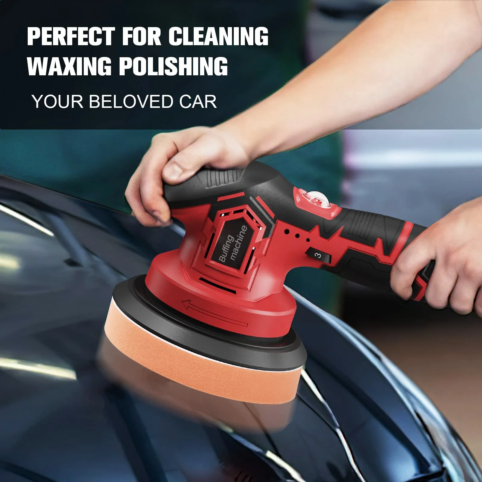 2000-5000RPM-Wireless-Car-Polishing-Machine-6inch-Cordless-Buffer ...