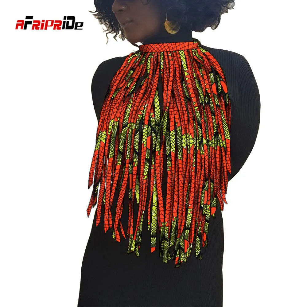 African Print Tassel Necklace for Women traditional African Rope ...