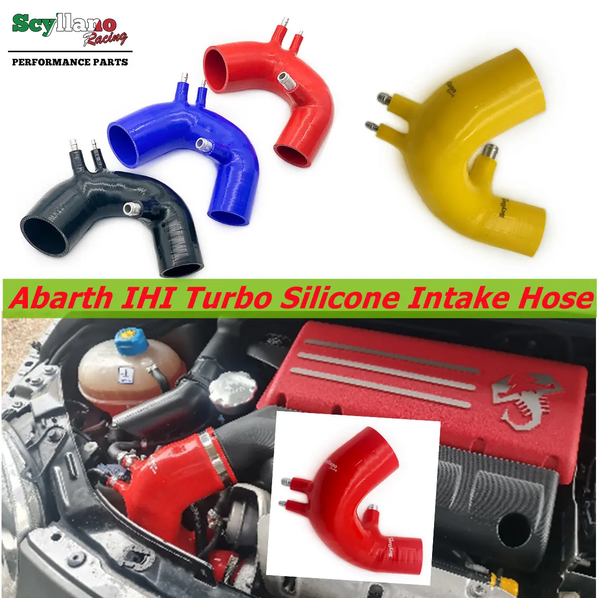 Replacement Parts For Abarth 500 595 IHI Turbo Silicone Intake Hose Kit ...