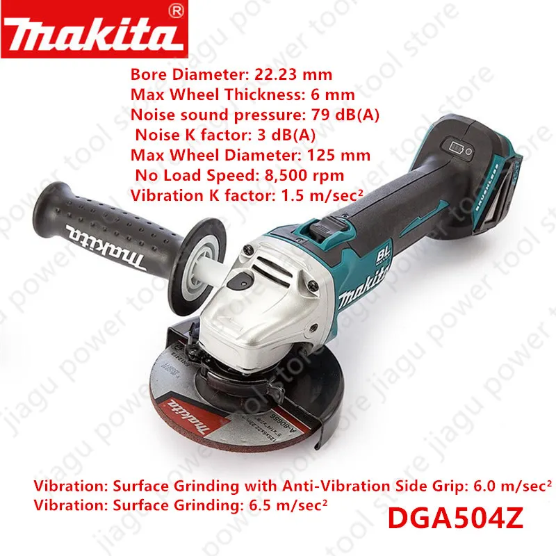 MAKITA-DGA504-DGA504Z-18V-Brushless-Cordless-Angle-Grinder-Bare-Tool ...