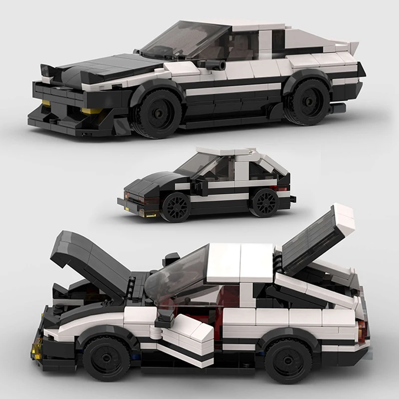 Moc-Speed-Champions-AE86-Cars-Racers-Building-Blocks-Sets-City-Vehicle ...