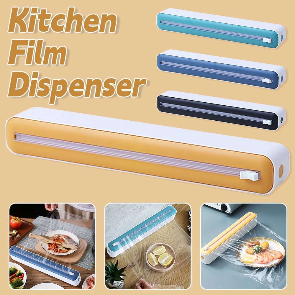 Saran Wrap With Slide Cutter Cling Film Dispenser And Cutter Wrap ...