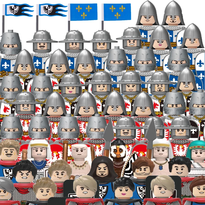 MOC-Medieval-Teuton-Knight-Figures-Building-Blocks-Military-Ancient ...