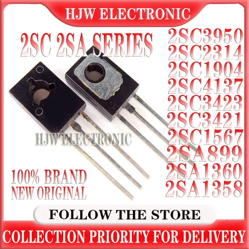 10pcs-2SC3950-TO-126-C3950-2SC2314-2SC1904-2SA899-2SC4137-2SC3423-2SC1567-C1567-2SA1358-A1358 ...