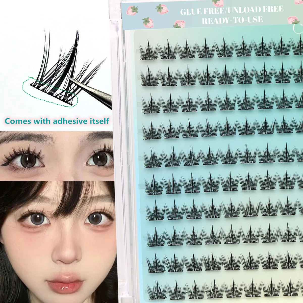 AGUUD-DIY-Individual-Manga-Lash-Clusters-Self-Adhesive-Bottom-Lashes-No ...