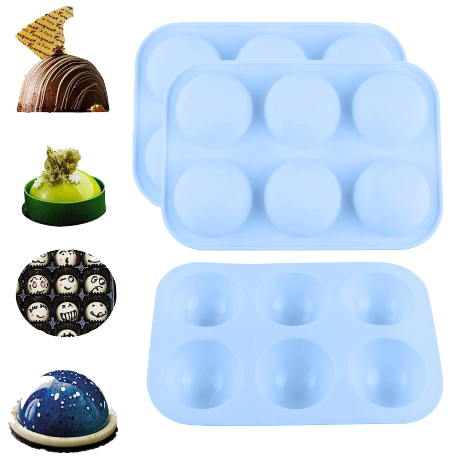 Chocolate-Pan-Sphere-Half-Baking-Cake-Cookie-Mould-Pastry-Mold-Fondant ...