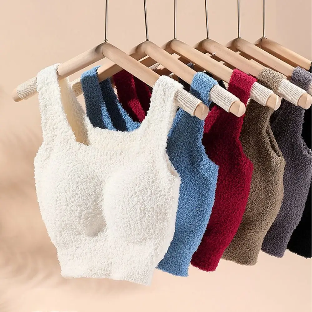 INS Trend Autumn Winter Tank Top Slim Fit With Breast Pad Small Top ...