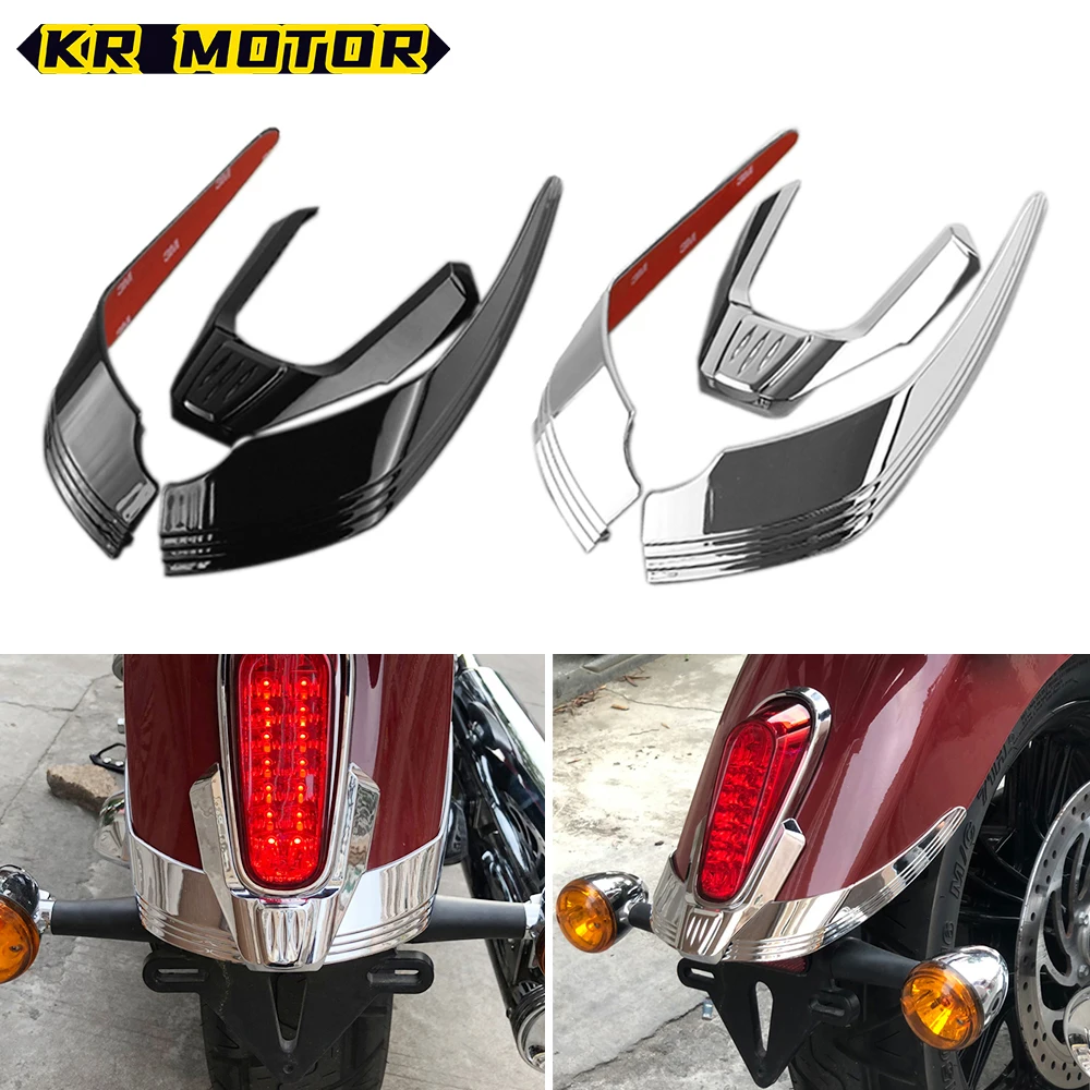 Motorcycle-Rear-Fender-Tip-Trim-Cover-Black-Splash-Guard-Tail-End-Part ...