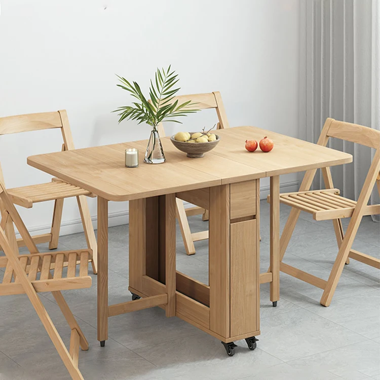 Dining Table and Chair Set Wooden Space Saving Folding Kitchen Table AliExpress