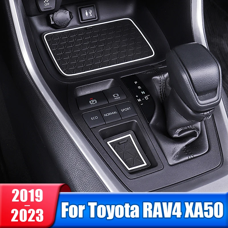 3D Rubber Car Anti Slip Gate Slot Cup Mat For Toyota RAV4 2019 2020 ...