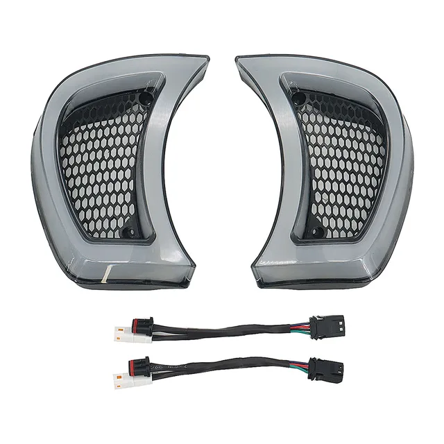 2022 Motorcycle Smoke White Tracer Headlight Vent Accent LED Indicator ...