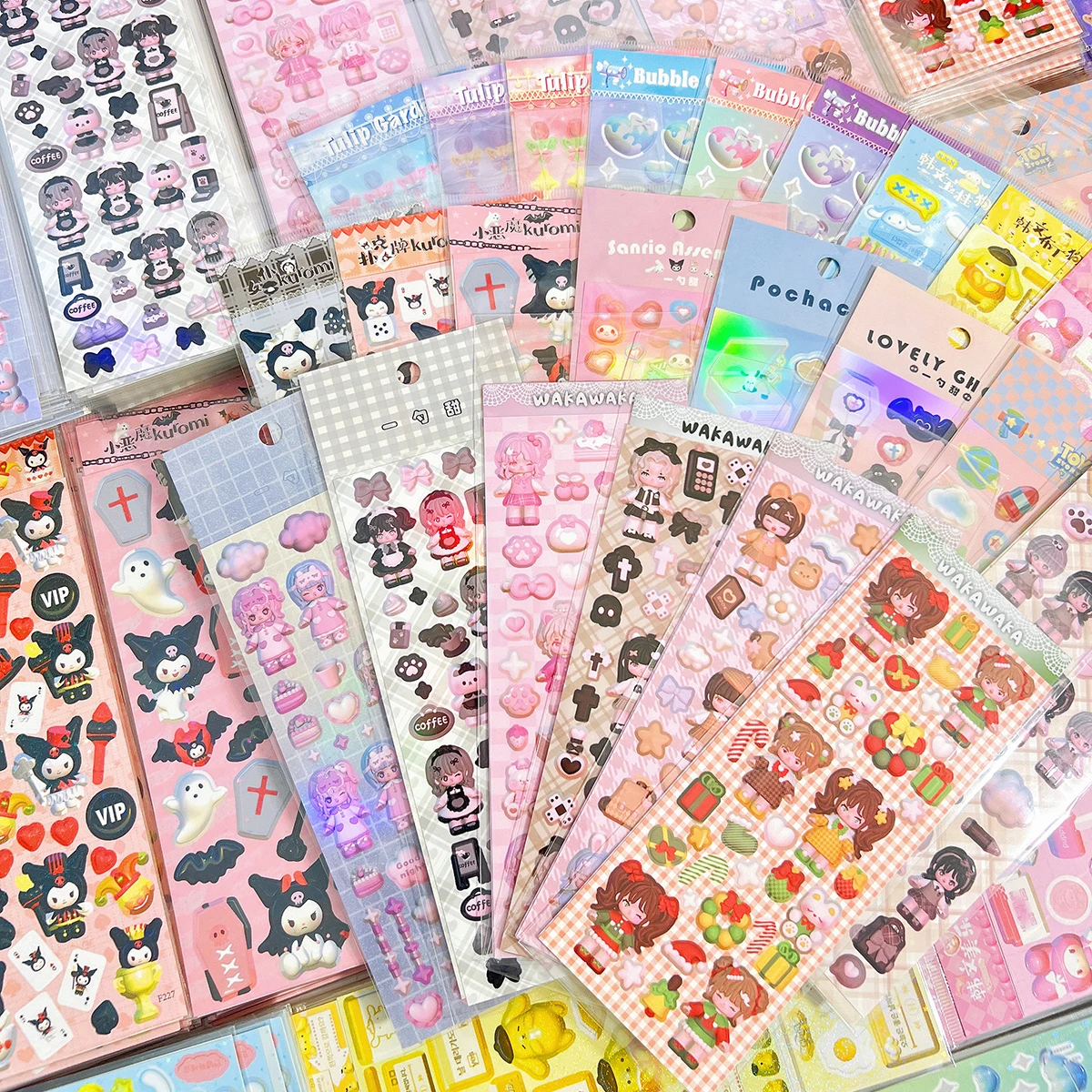 SKYSONIC-3-4-5-6-PCS-Full-Set-BOBO-Decor-Stickers-Journal-Scrapbooking ...