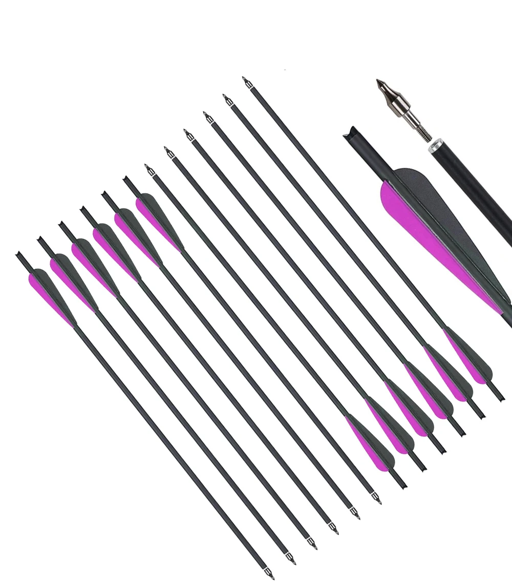 Crossbow Bolt Carbon Arrow Crossbow Arrows 20/22 Inches Spine 400 for ...