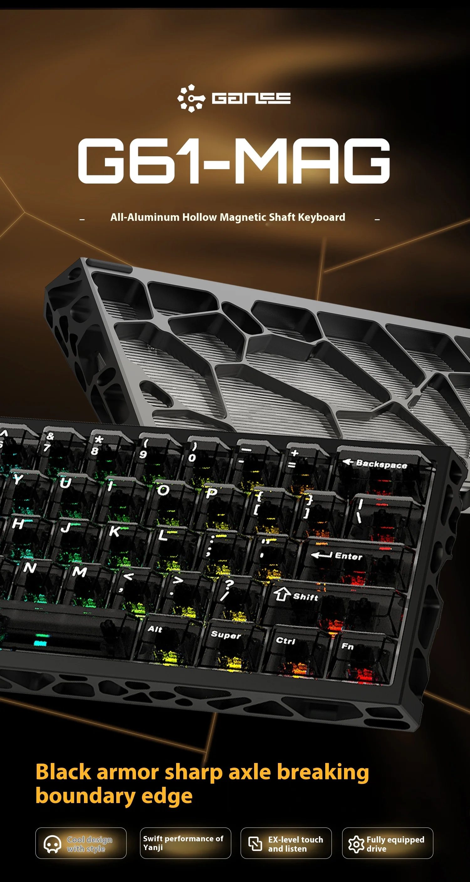 AULA GANSS G61-MAG HE Механическая игровая клавиатура | AliExpress