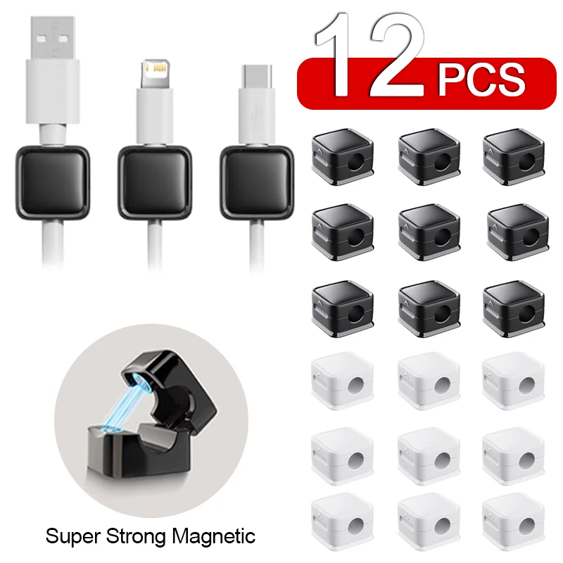 1-6-12-PCS-Magnetic-Cable-Organiser-For-Home-Office-Under-Desk-Cable ...