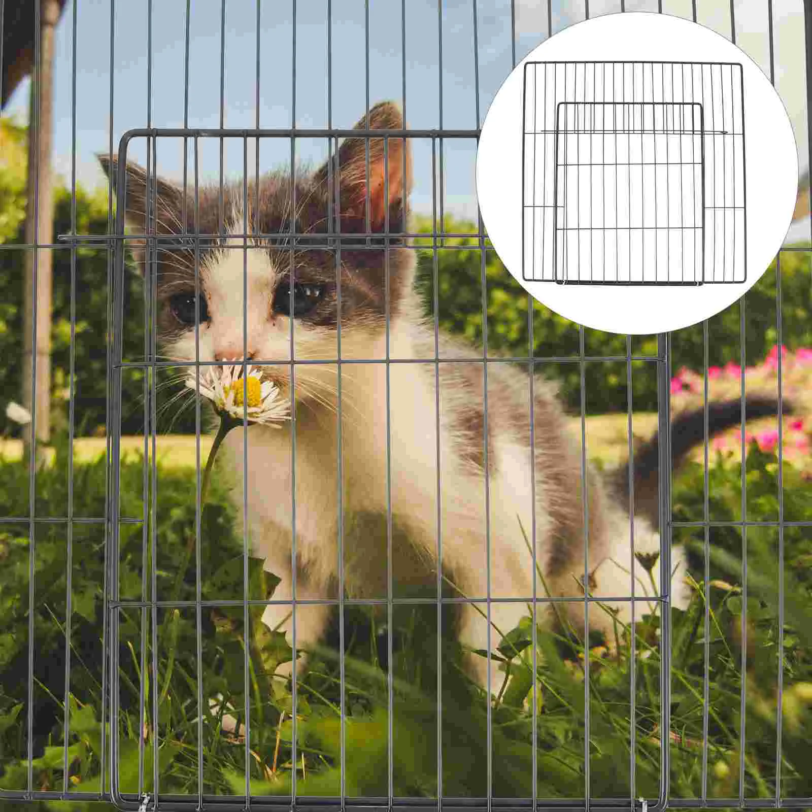 Cat-Cage-Piece-Dog-Playpen-Fencing-Door-Metal-Wire-Fence-Bunny-for ...